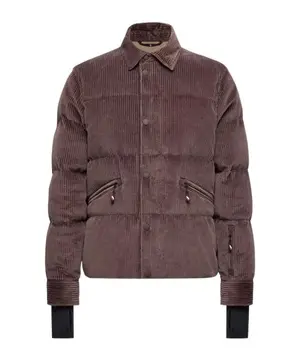 Moncler Elgon Corduroy Down Ski Jacket - Brown