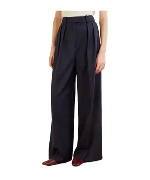 ANINE BING Pleated Palazzo Trousers