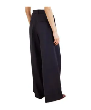ANINE BING Pleated Palazzo Trousers
