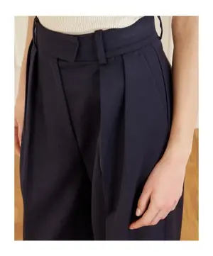 ANINE BING Pleated Palazzo Trousers
