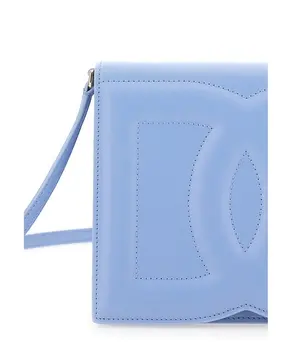 Dolce & Gabbana Embossed Logo Crossbody Bag - Blue