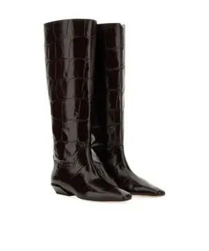 Paris Texas Bettina Embossed Knee-high Boots - Ebano