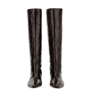 Paris Texas Bettina Embossed Knee-high Boots - Ebano