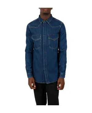 Valentino Garavani Buttoned Long-sleeved Denim Shirt
