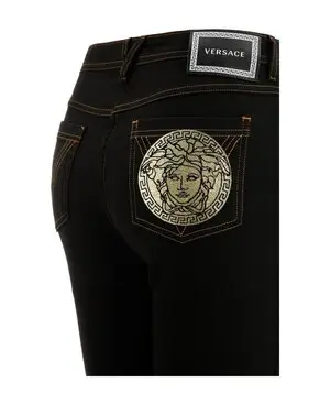 Versace Medusa Motif Skinny Jeans