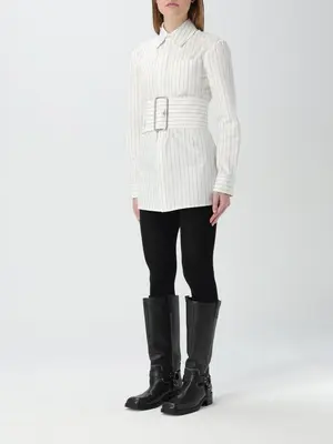 Burberry Striped Shirt With Wide Belt