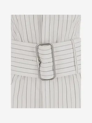 Burberry Striped Shirt With Wide Belt