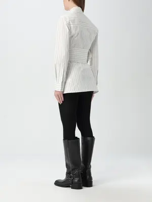 Burberry Striped Shirt With Wide Belt