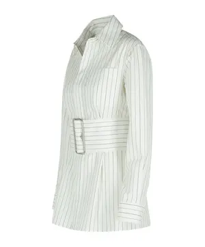 Burberry Striped Shirt With Wide Belt