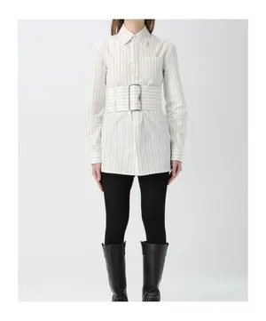 Burberry Striped Shirt With Wide Belt