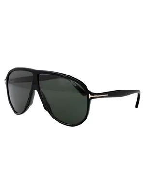 TOM FORD Oversized Pilot Frame Sunglasses - Black