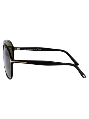 TOM FORD Oversized Pilot Frame Sunglasses - Black