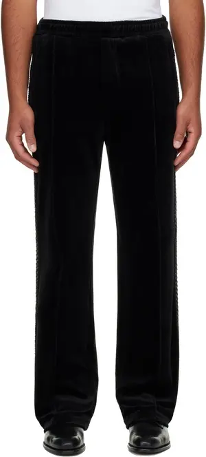 Andersson Bell Velvet Trousers With Chain Detail