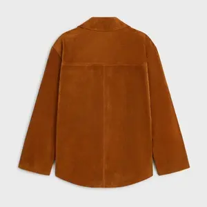 Celine Overshirt In Suede - Mountain