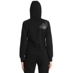 EA7 Logo Hooded Zip-up Coat