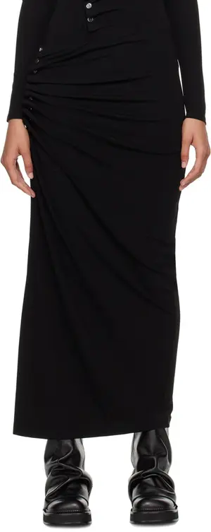 Rabanne Ruched Midi Skirt