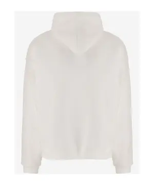 Dsquared2 Logo Printed Drawstring Hoodie - White