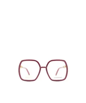 Gucci Square Frame Eyeglasses With Metal Detail