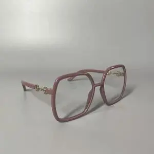 Gucci Square Frame Eyeglasses With Metal Detail