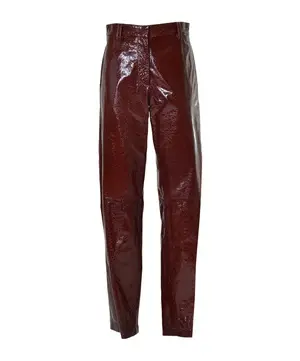 Missoni Coated Effect Trousers With Contrast Stitching - Brown
