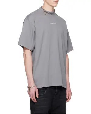 Balenciaga Reflective Logo T-shirt - Gray