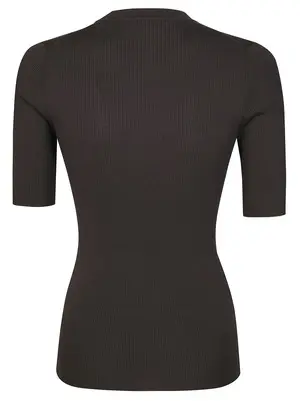 P.a.r.o.s.h Ribbed Knit Sweater With Mid-length Sleeves