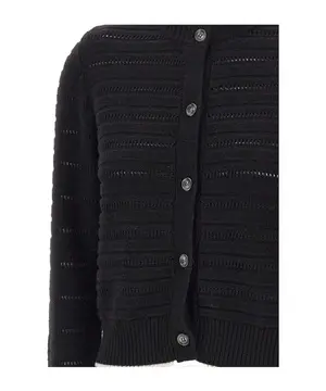 Marella Note Textured Knit Cardigan - Black