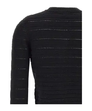 Marella Note Textured Knit Cardigan - Black