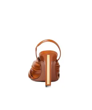 Fendi Arco Gathered Slingback Sandals - Oranges