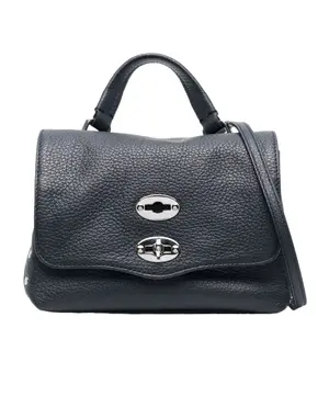 ZANELLATO Postina Baby Leather Tote Bag With Turn Lock And Stud Embellishments - Black