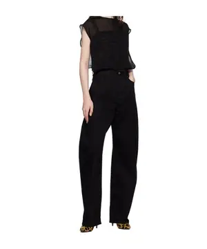 Alaïa Georgette Bodysuit Top