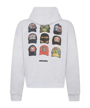 Dsquared2 Iconique Zip Hoodie - Grey
