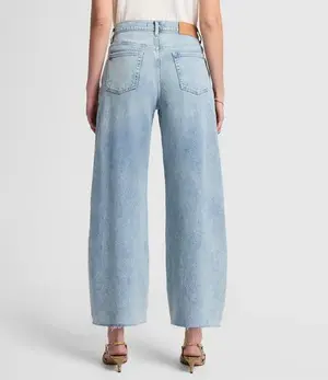 7 For All Mankind Wide-leg Raw Hem Jeans