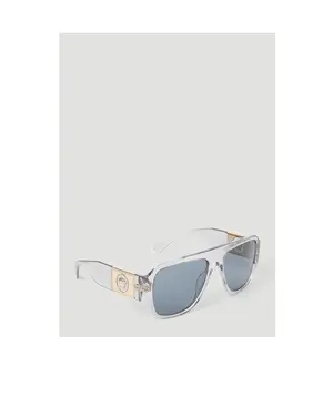 Versace Logo Detail Aviator Sunglasses