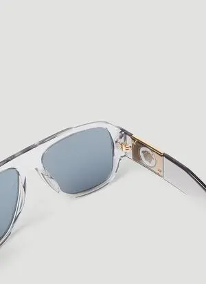 Versace Logo Detail Aviator Sunglasses
