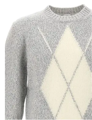 Eleventy Argyle Patterned Crew Neck Sweater