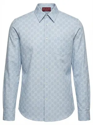 Gucci Striped Gg Jacquard Shirt