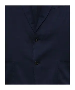LARDINI Single-breasted Patch-pocket Blazer - Black