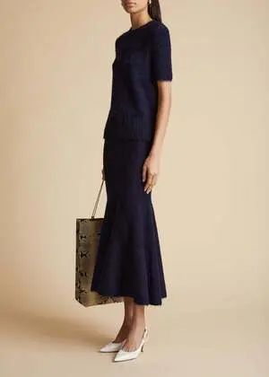 Khaite Long Knitted Skirt