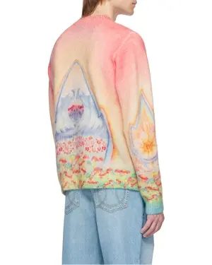Casablanca The Great Wave" Printed Pullover - Pink