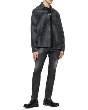 Dsquared2 Skater Distressed Straight-leg Jeans - Black