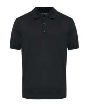 TOM FORD Short Sleeve Polo Shirt - Black