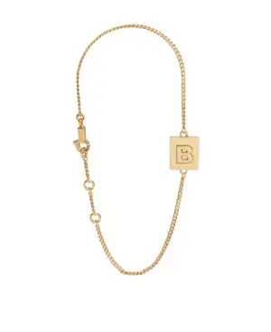 Celine Alphabet B Bracelet In Brass With Gold Finish - Yellow