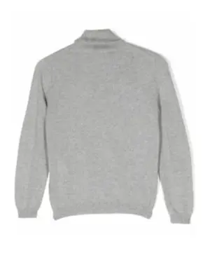 IL GUFO Mélange-effect Roll-neck Jumper - Gray