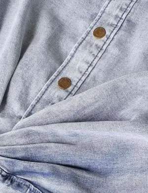 Zimmermann Rebellion Wrap Denim Top
