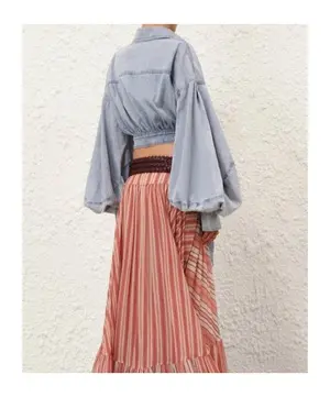 Zimmermann Rebellion Wrap Denim Top