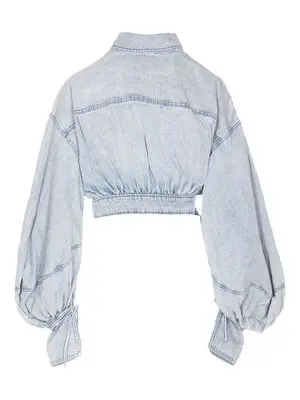 Zimmermann Rebellion Denim Wrap Top
