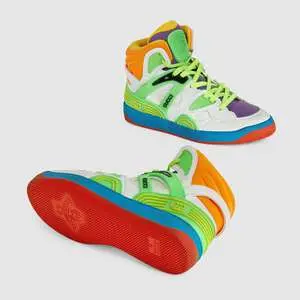 Gucci Multicolored Logo High-top Sneakers - Multicolor