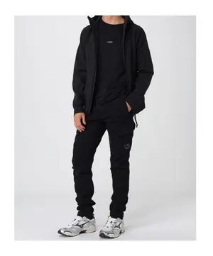 C.P. COMPANY Gasato Short Sleeved Logo Jersey T-shirt - Black