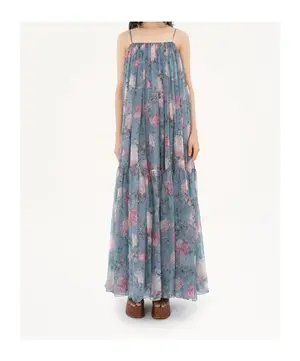 Chloé Sleeveless Floral Print Maxi Dress